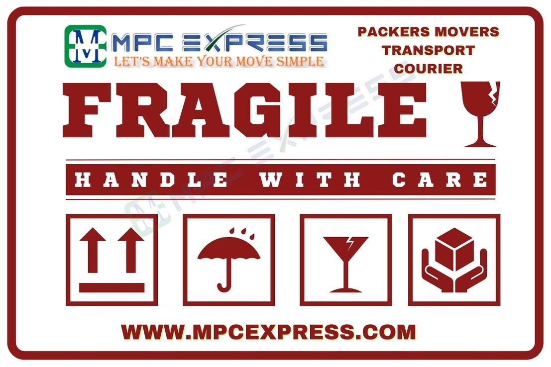Courier Fragile And Handle With Care Sticker