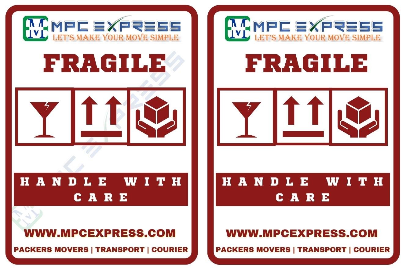 Courier Fragile And Handle With Care Sticker
